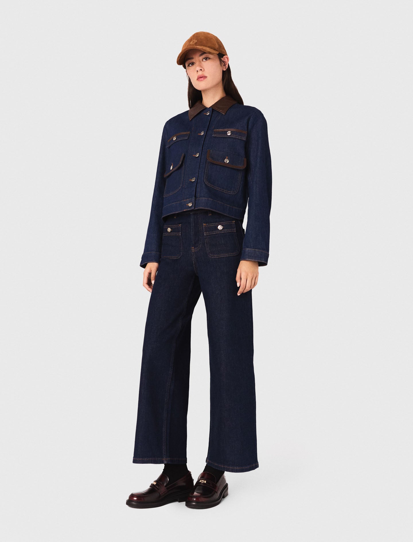 Vaquero ancho cintura alta – Maje - Paris | México